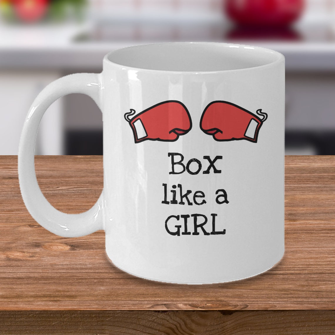 Boxing Gloves Themed Mug Gift - Female Box Lover Gift - Box Like a Girl ...