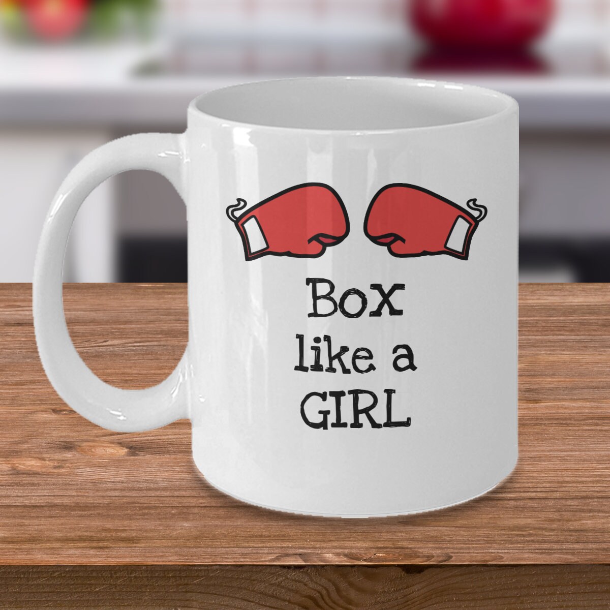 Boxing Gloves Themed Mug Gift - Female Box Lover Gift - Box Like a Girl ...