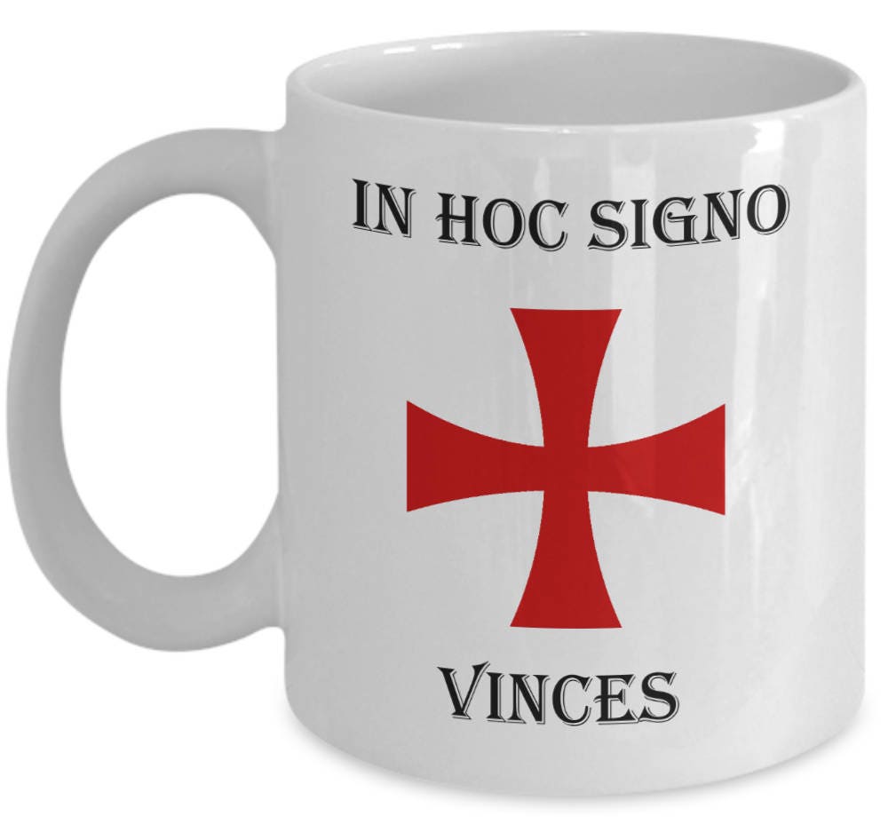 Knights Templar coffee mug In hoc signo vinces masonic | Etsy