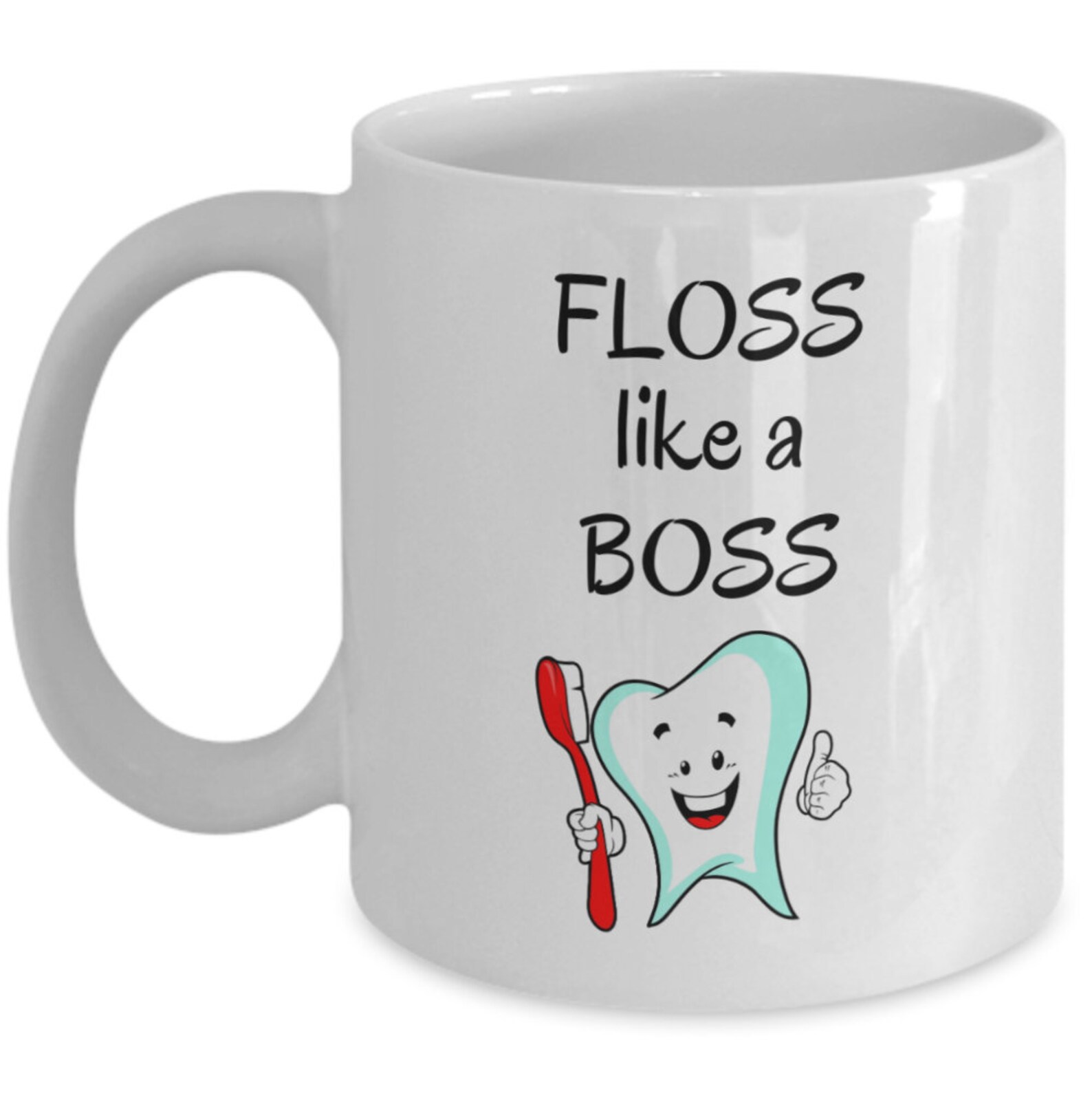 Funny Dentist Coffee Mug - Floss - Dental Joke - Dentistry Gifts ...