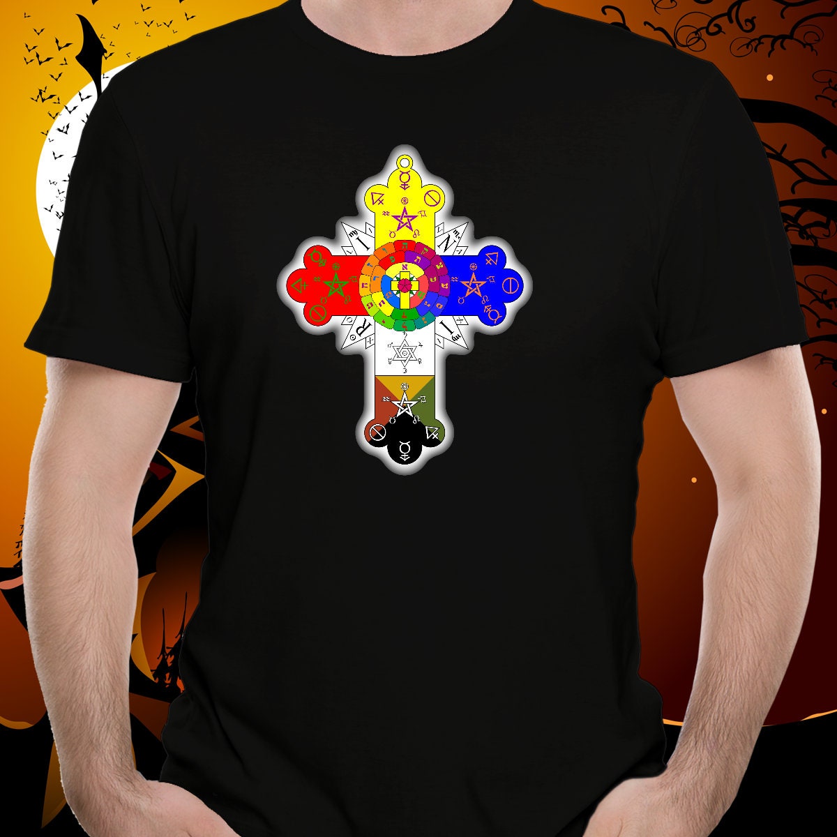 Esoteric Shirt Rosicrucian Lamen Rose Cross Symbol Apparel - Etsy