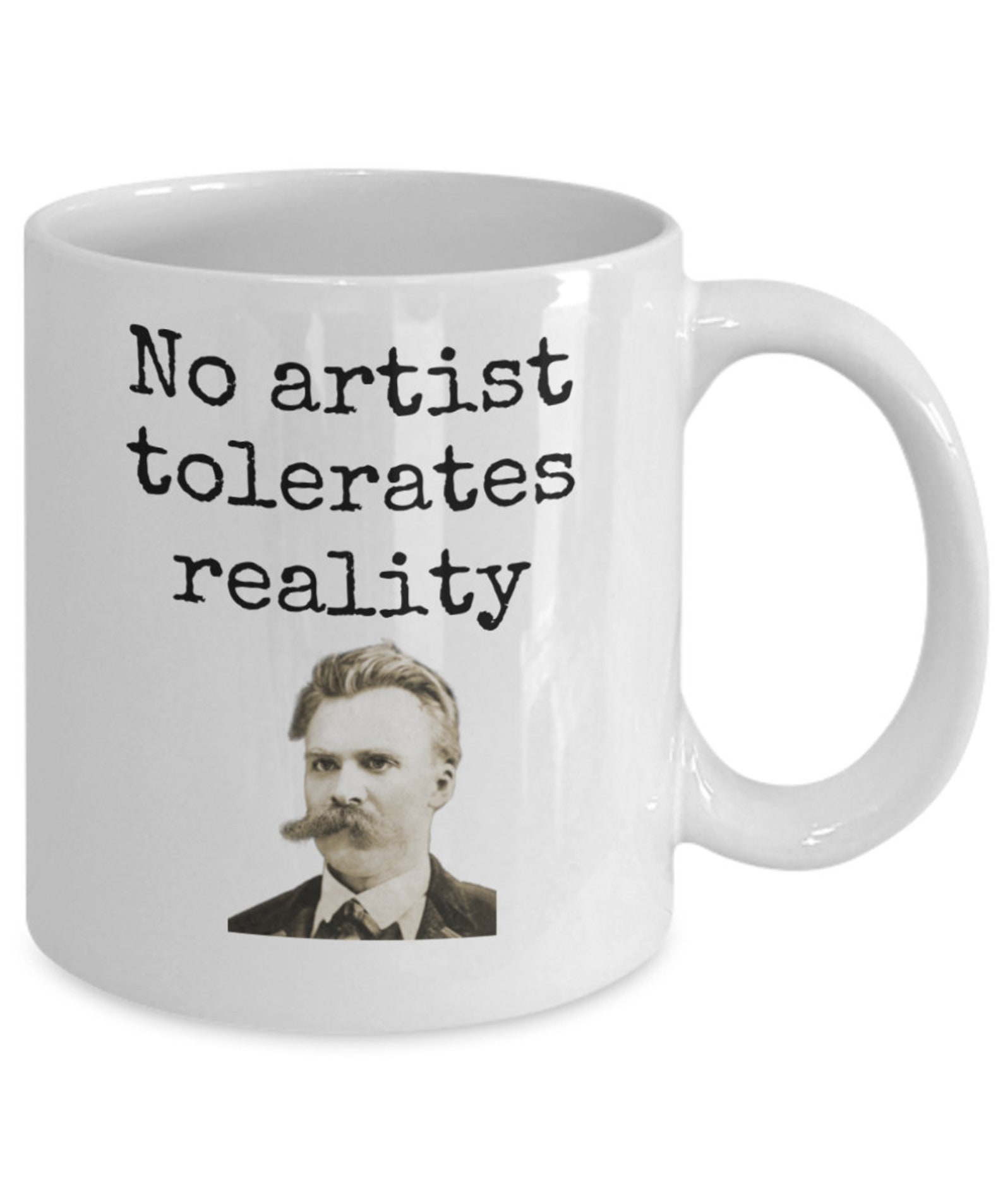 Philosophy coffee mug No artist tolerates reality German | Etsy