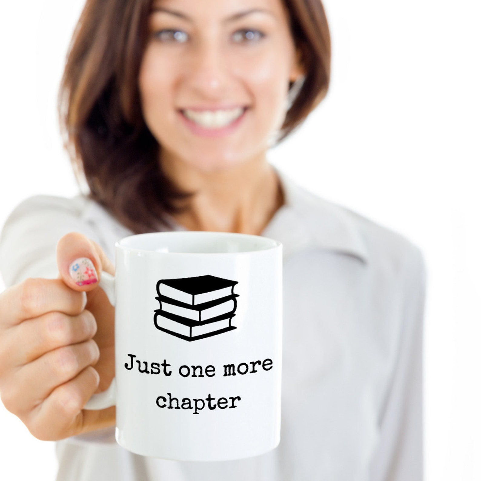 Book Lovers Coffee Mug Just One More Chapter Reading Books - Etsy