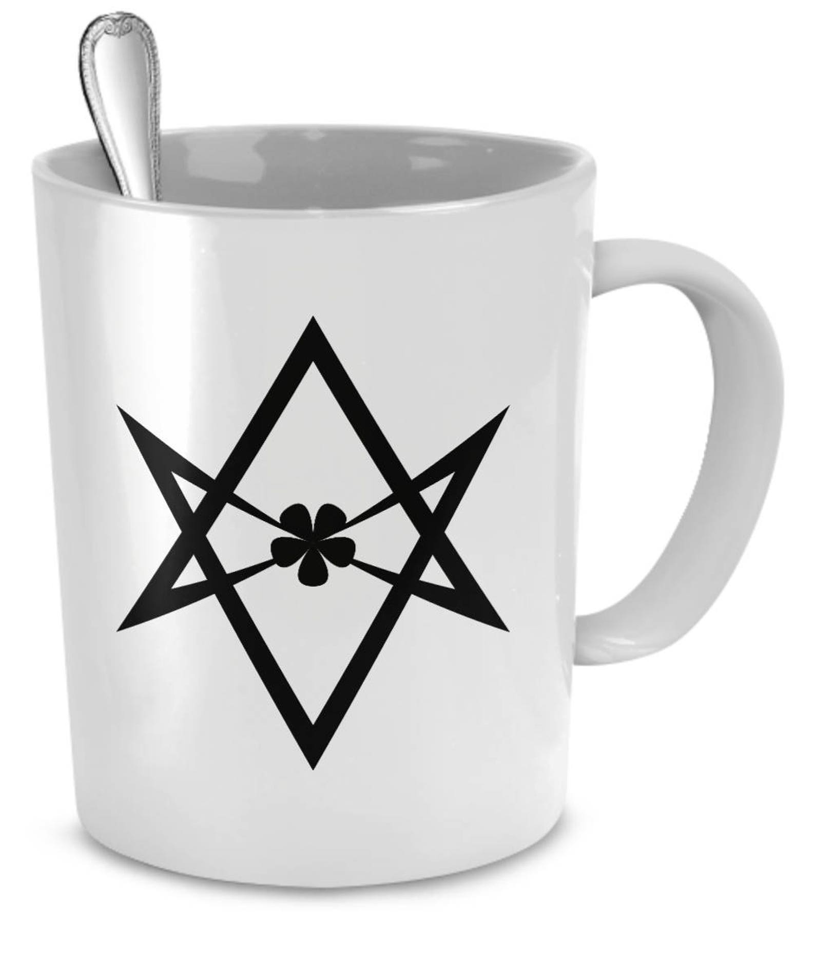 Thelema Symbol Gift - Esoteric Mug - Unicursal Hexagram Symbol ...