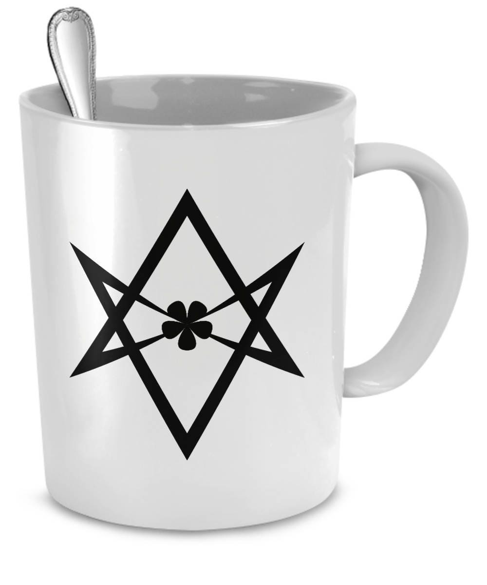 Thelema Symbol Gift - Esoteric Mug - Unicursal Hexagram Symbol ...