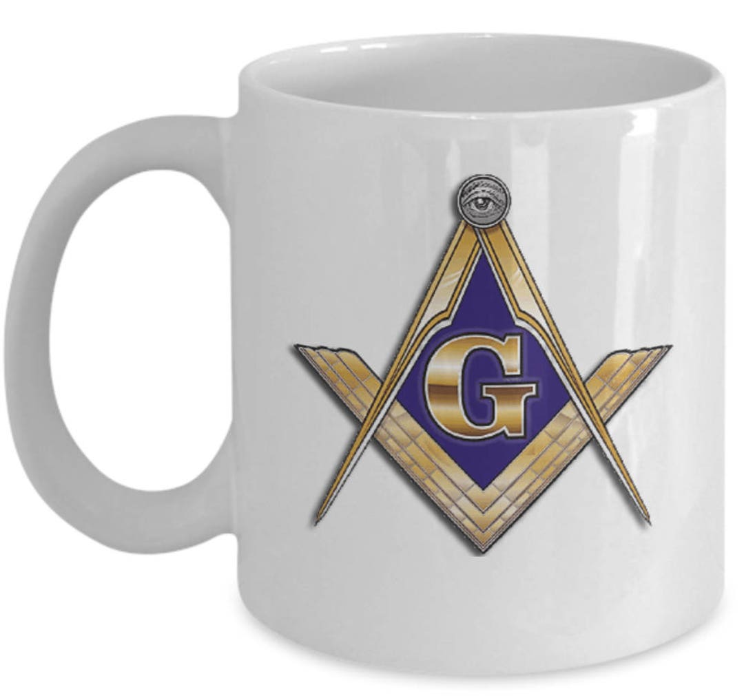 Freemason Coffee Mug - Masonic Square and Compass Symbol With All ...