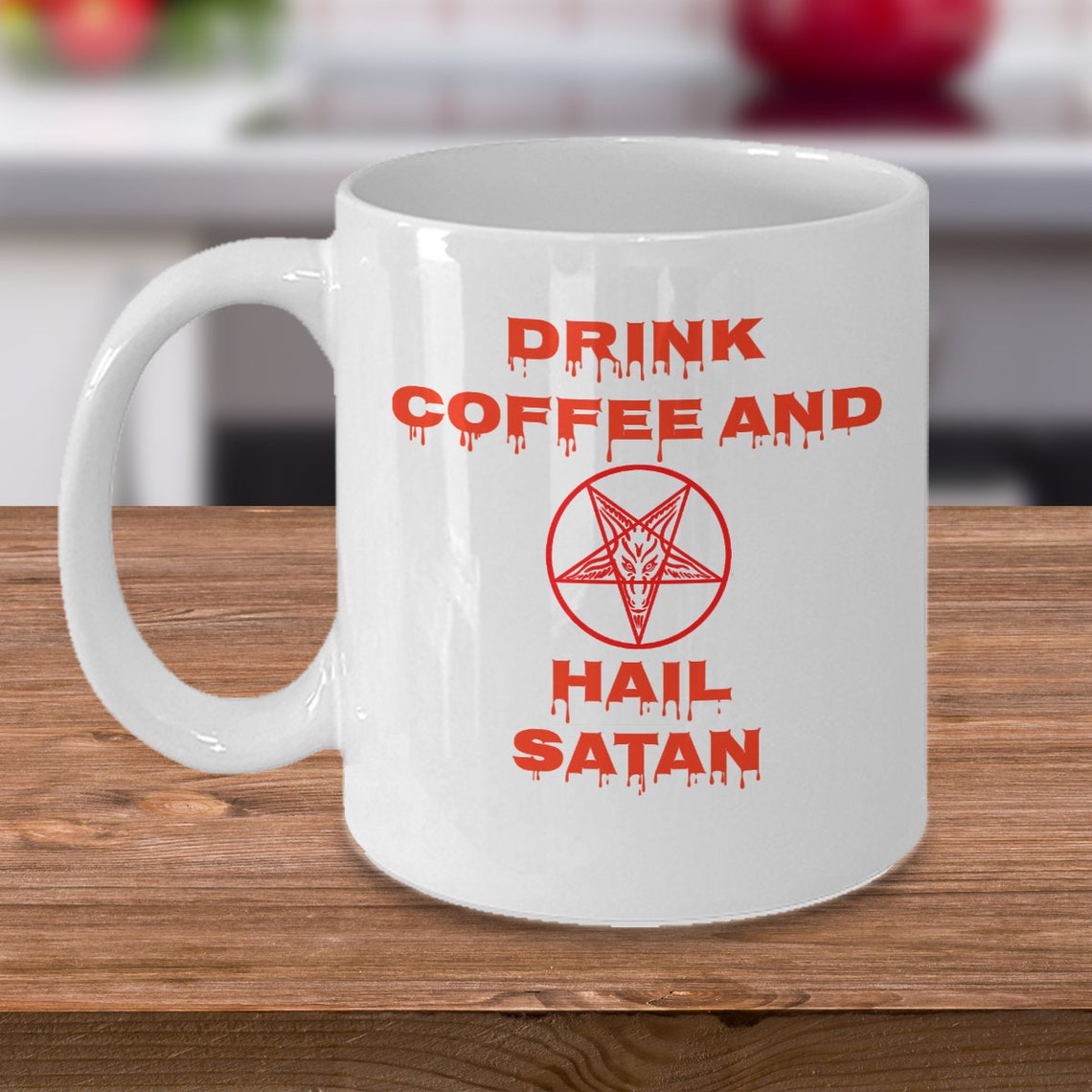 Esoteric Coffee Mug Drink Coffee and Hail Satan Satanic - Etsy