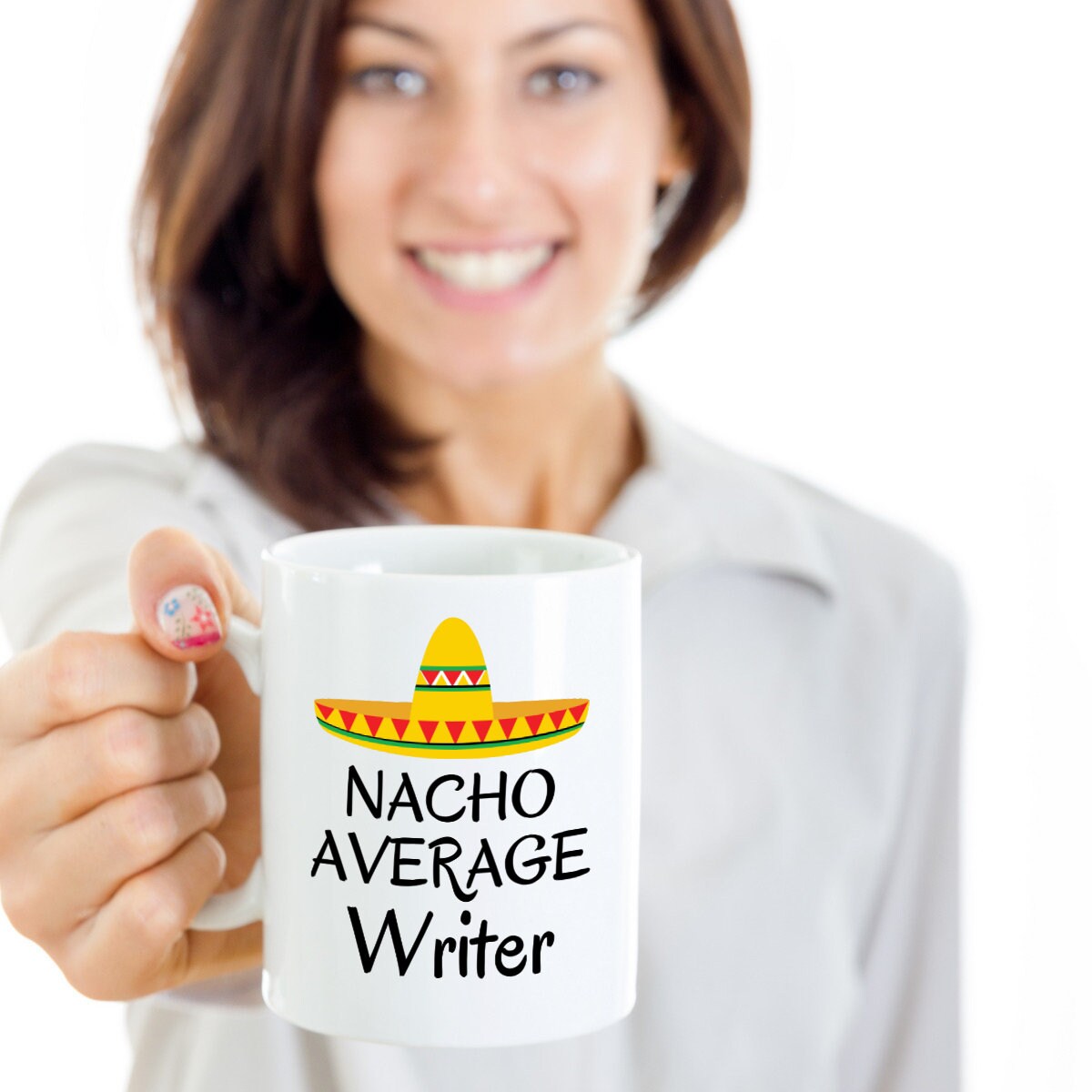 Funny Writers Coffee Mug Nacho Average Writer Mexican Hat - Etsy