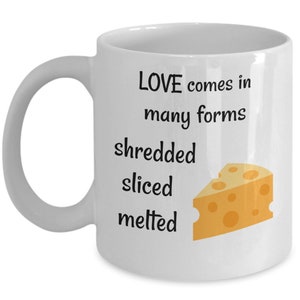 Big Cheese Coffee Mug Love Shredded Sliced Melted Cheese Cheese Lover ...