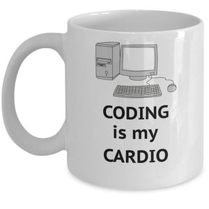 Coding is My Cardio - Funny IT Degree Code Programmer Coffee Mug Gift - Internet of Things Gifts ...