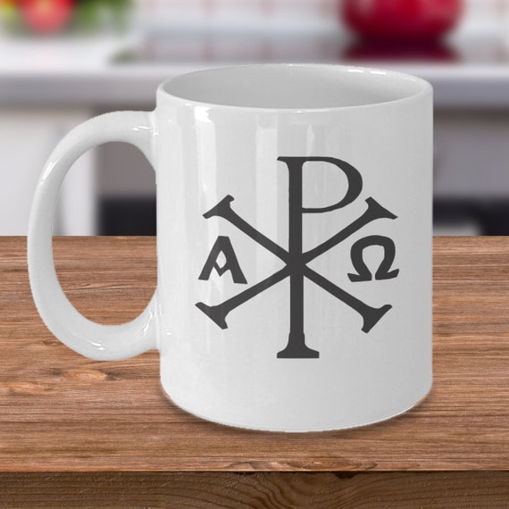 Christianity Coffee Mug Chi Rho Alpha Omega Christogram - Etsy