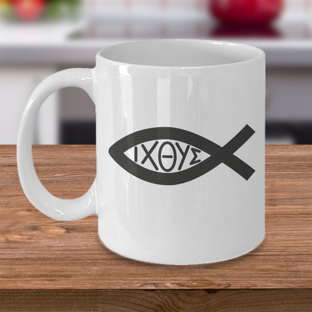 Christianity Mug - Ichthys Christian Fish Symbol - Early Christians ...