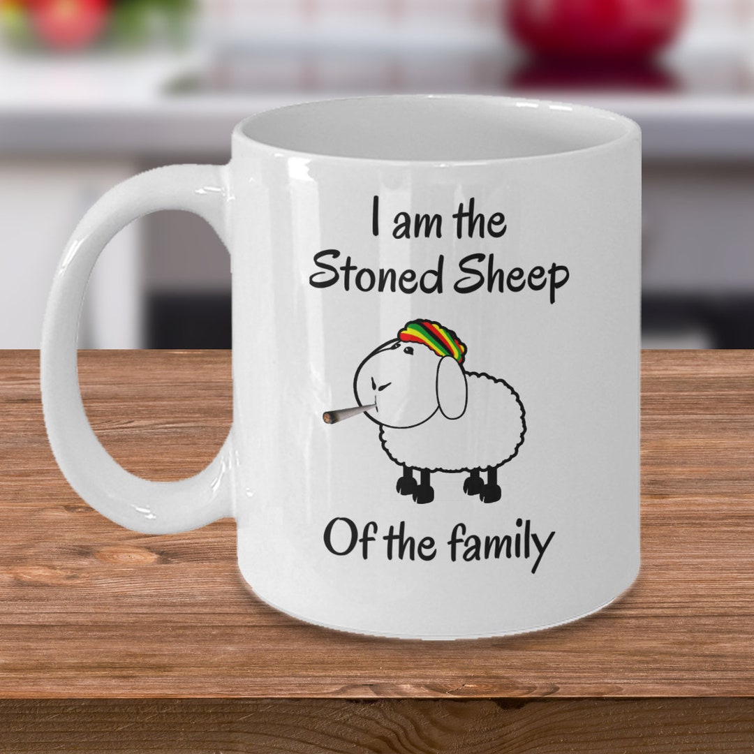 Funny Cannabis Mug I Am the Stoned Sheep of the Family Rastafarian Hat ...