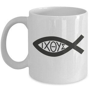 Christianity Mug - Ichthys Christian Fish Symbol - Early Christians ...
