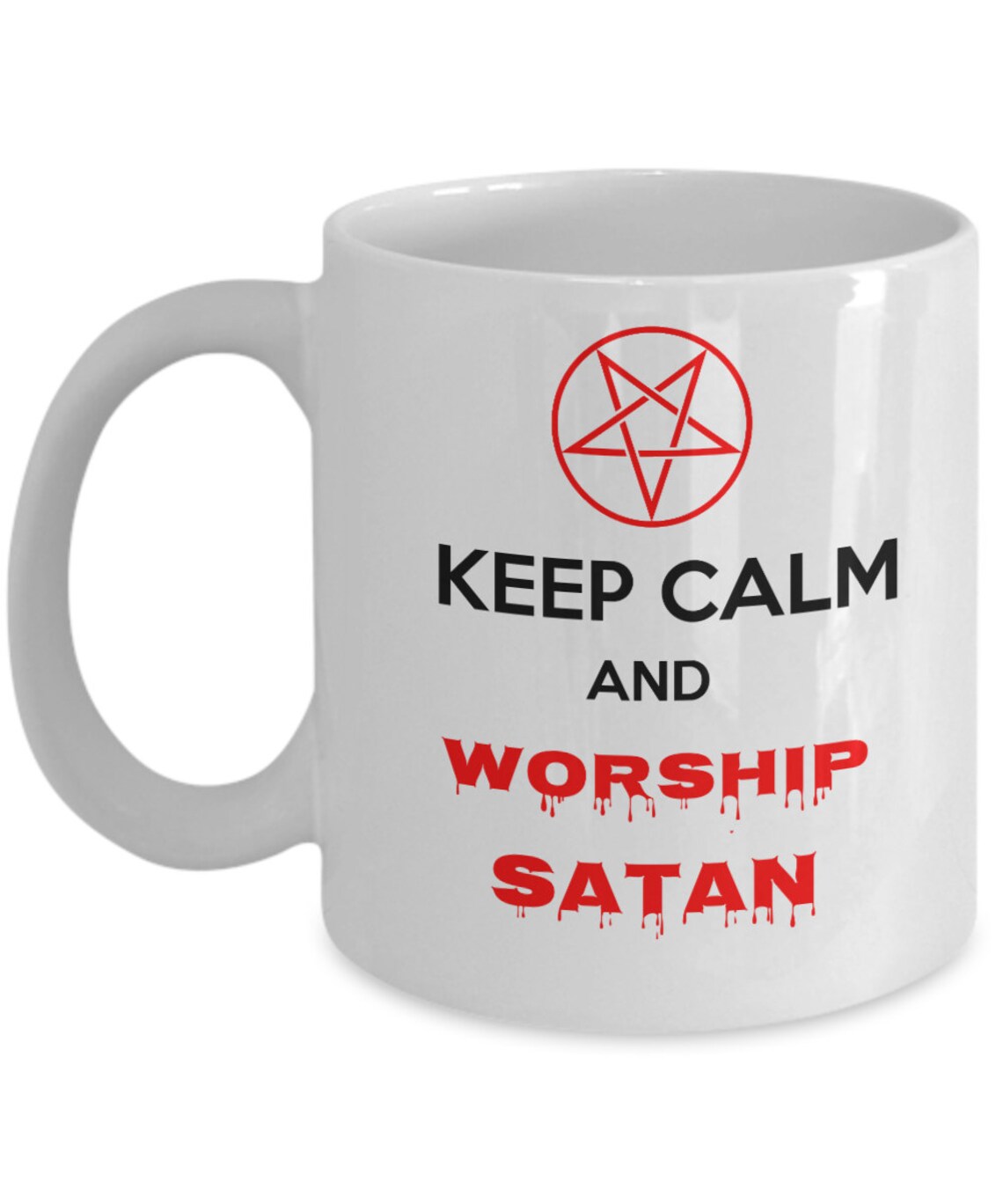 Esoteric coffee mug Keep calm and worship satan tea cup | Etsy