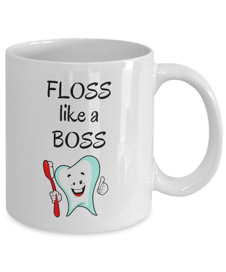 Funny Dentist Coffee Mug - Floss - Dental Joke - Dentistry Gifts ...