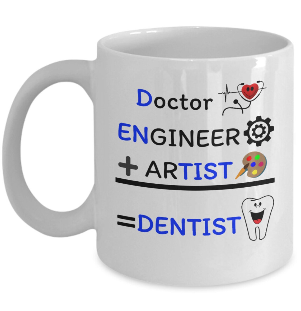 Dentist Coffee Mug Gift - A Doctor Engineer Artist Equal Dentist ...