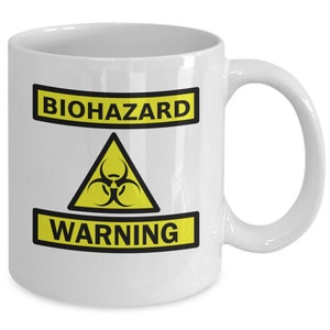 Toxic Biological Hazard Symbol Coffee Mug - Biohazard Warning - Funny ...