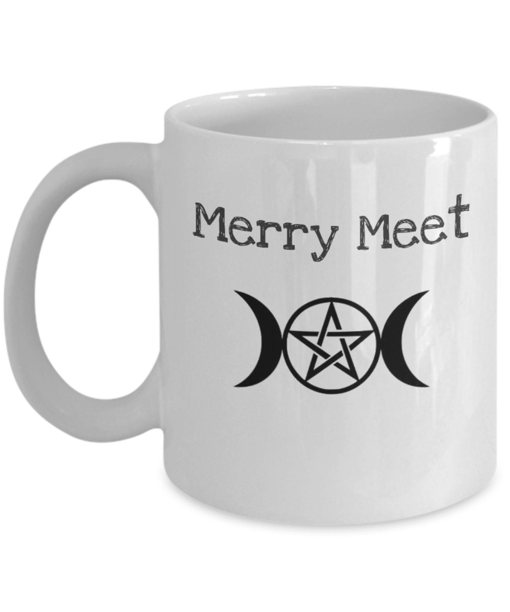 Merry Meet Pentagram Triple Moon Pagan Goddess Symbol Wicca | Etsy
