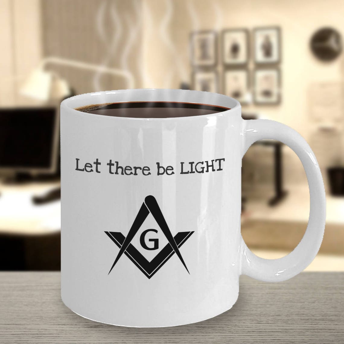 Freemason Mug Masonic Motto Let There Be Light Masonic - Etsy