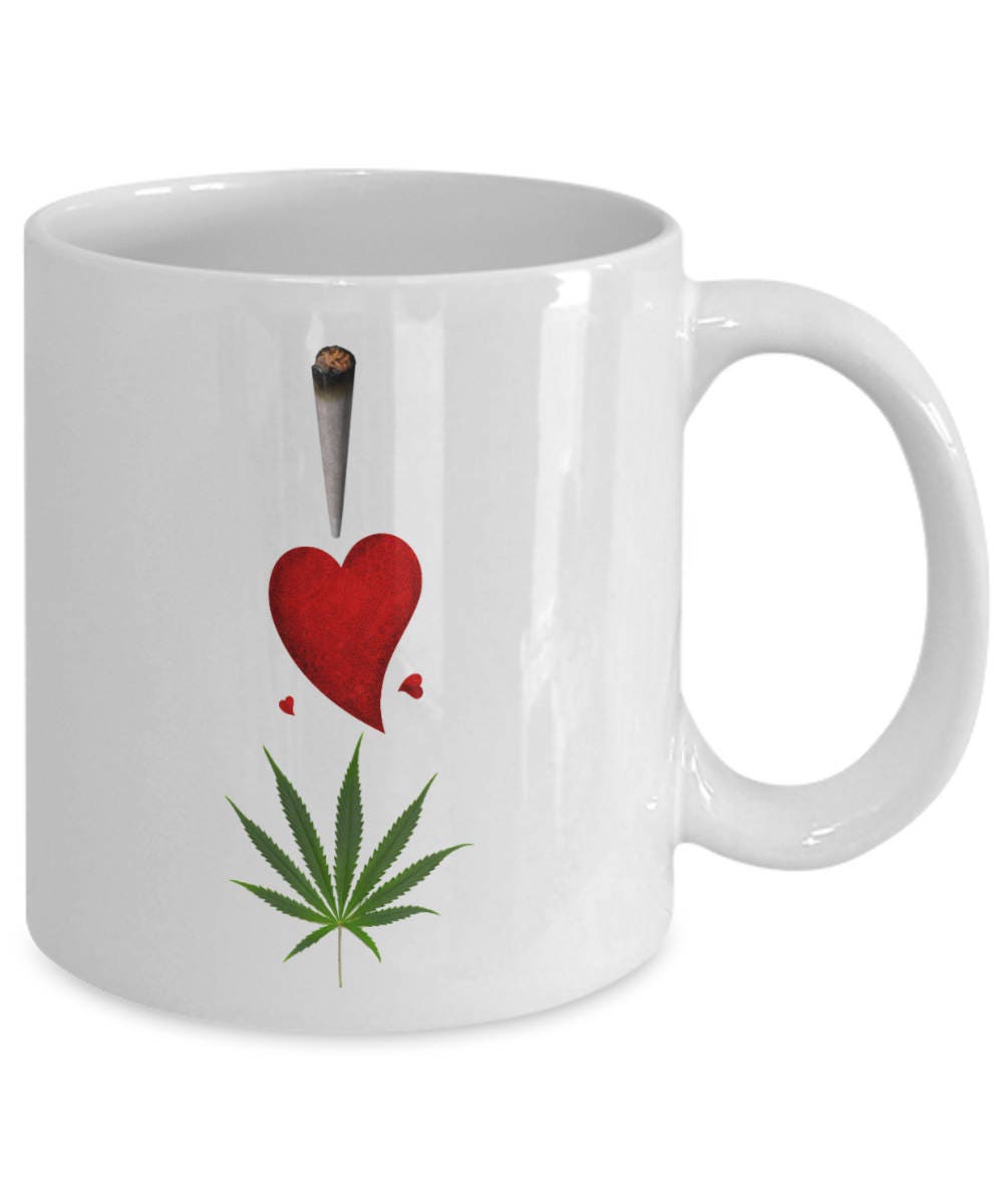Weed Coffee Mug I Love Ganja Marijuana 420 Tea Cup Pot - Etsy