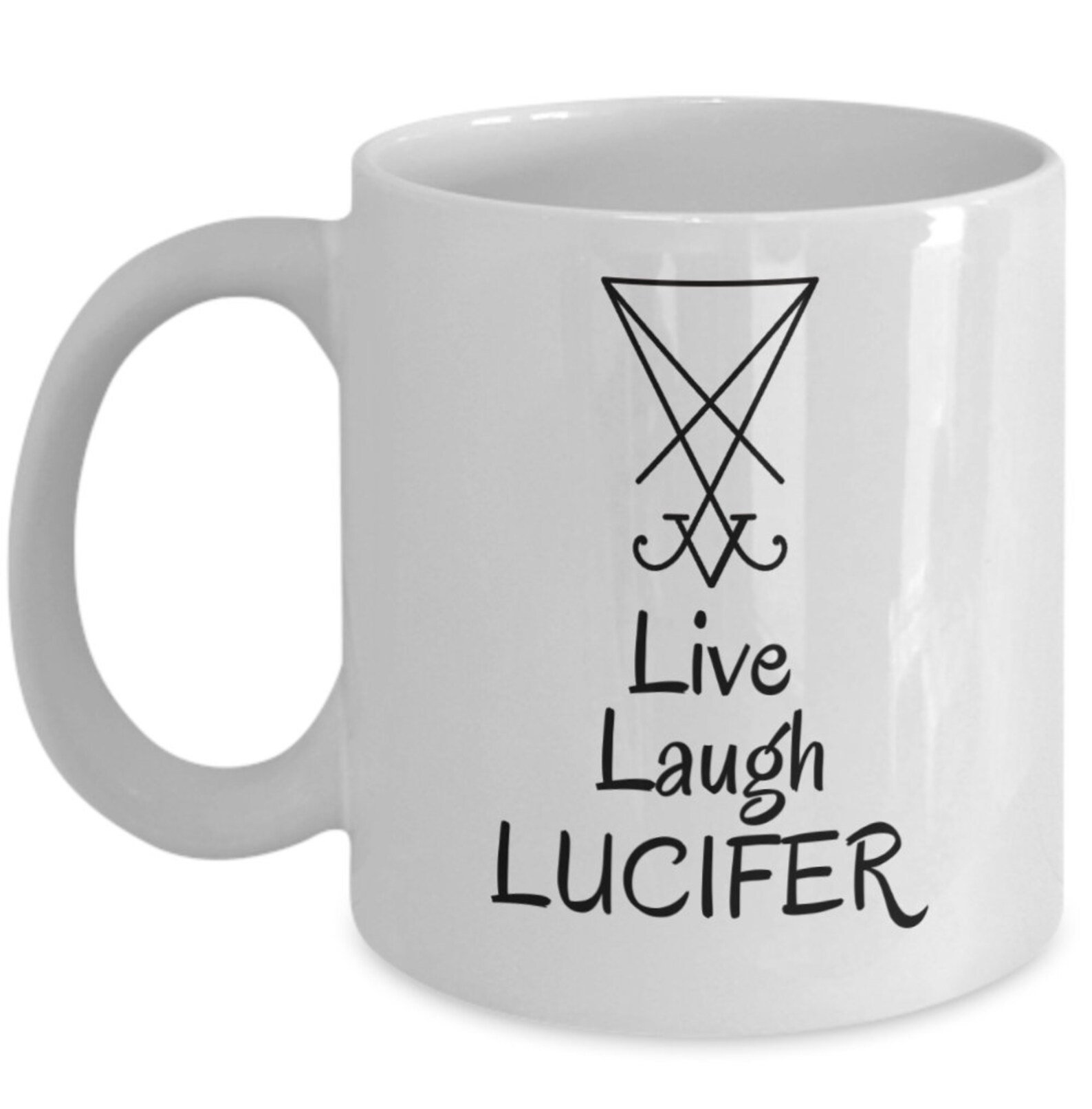 Esoteric Coffee Mug - Live Laugh Lucifer - Luciferian Philosophy Life ...
