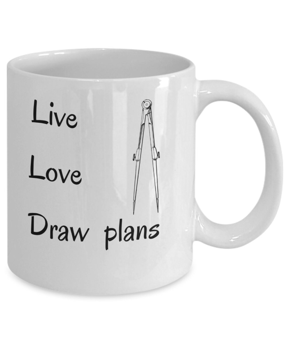 Architect Mug Live Love Draw Plans Architecture Lover Gift - Etsy