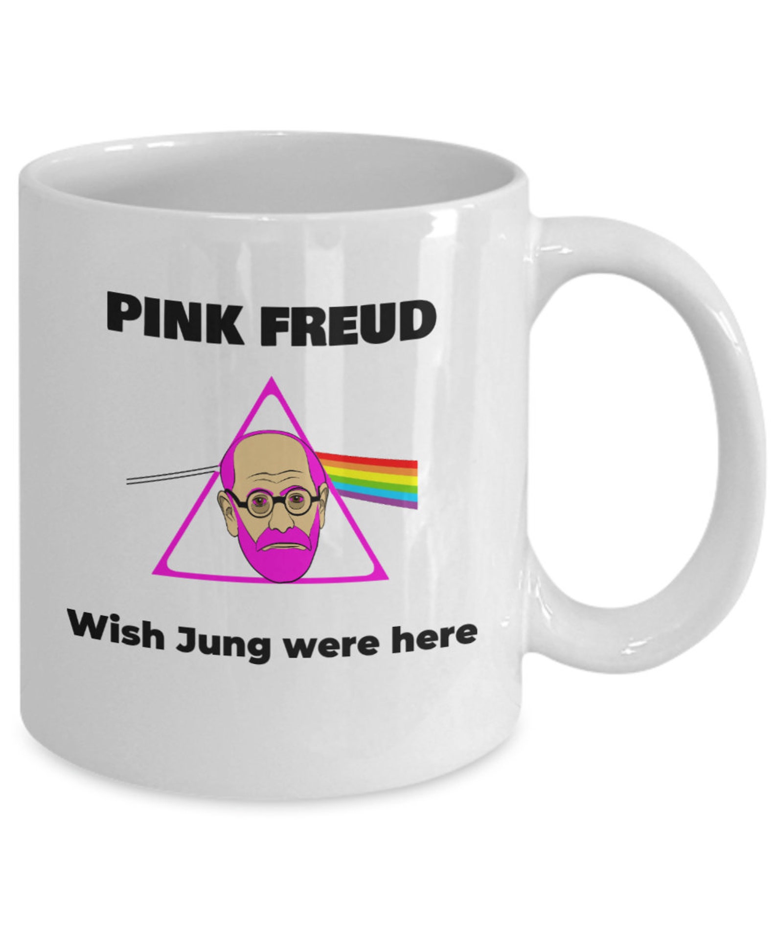 Psychology Coffee Mug Freud in Pink Wish Jung Were Here - Etsy