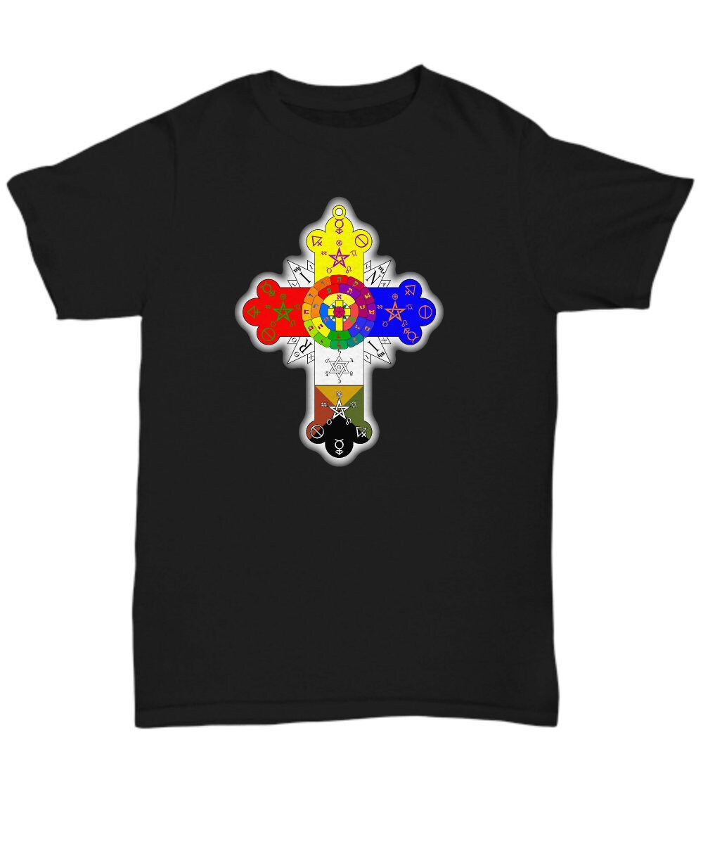 Esoteric Shirt Rosicrucian Lamen Rose Cross Symbol Apparel - Etsy