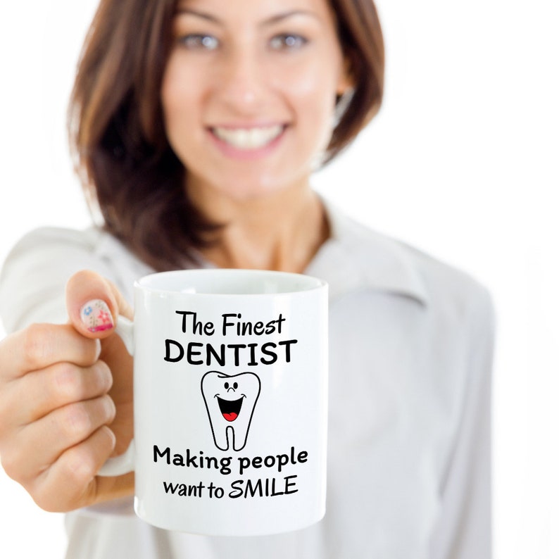Dentist Coffee Mug Gift the Finest Dentist Making People - Etsy