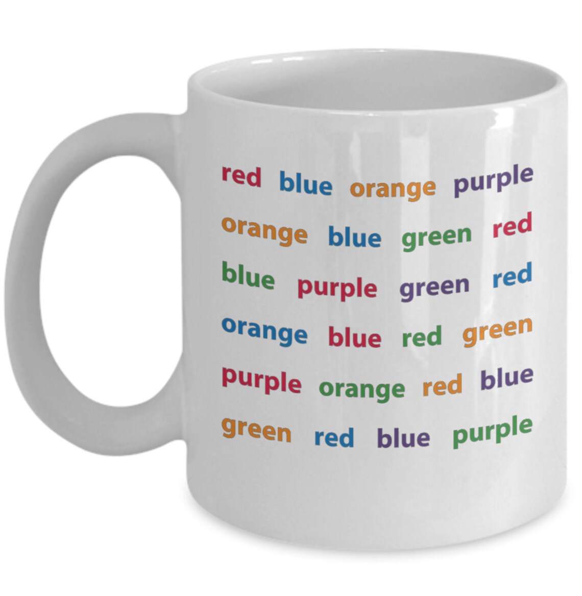 Psychology Stroop Test Coffee Mug Stroop Effect Colors Funny - Etsy
