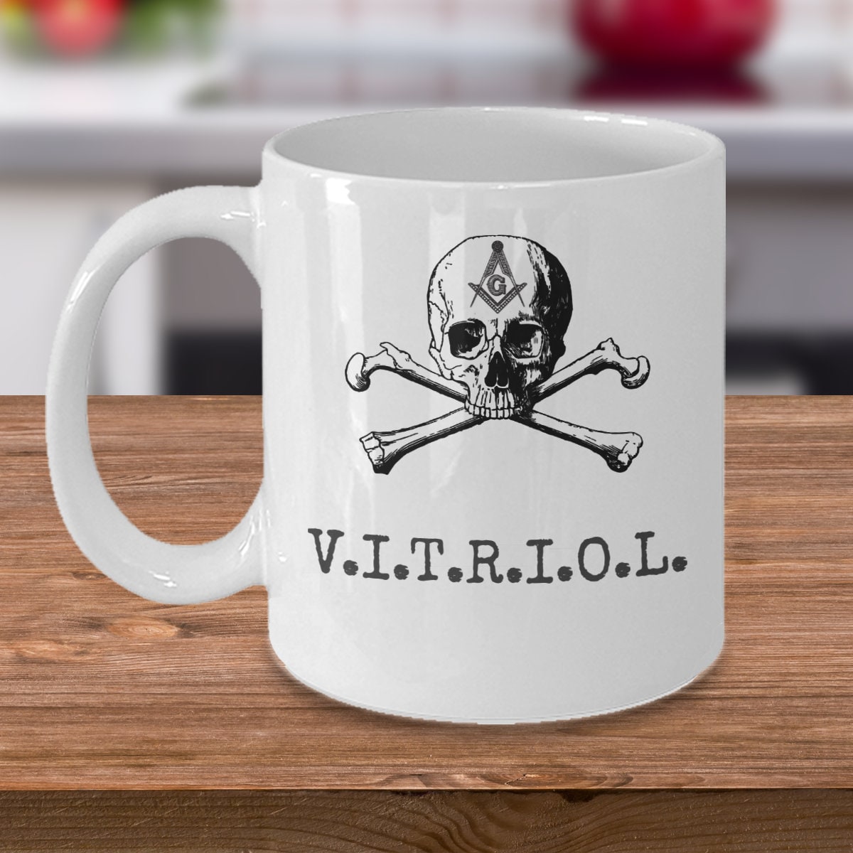 Freemason Coffee Mug - Masonic V.I.T.R.I.O.L. Symbol VITRIOL Skull and ...