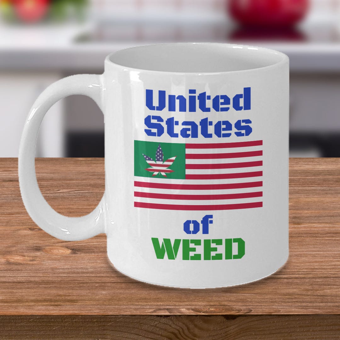 Weed Lovers Coffee Mug United States of Weed Marijuana 420 Cup - Etsy