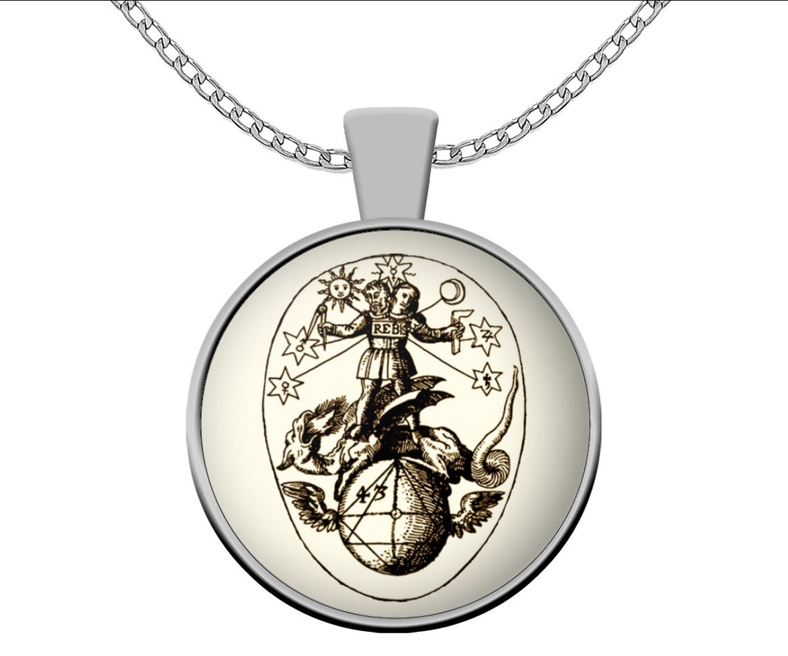 Alchemy necklace Alchemical rebis Alchemy symbol | Etsy