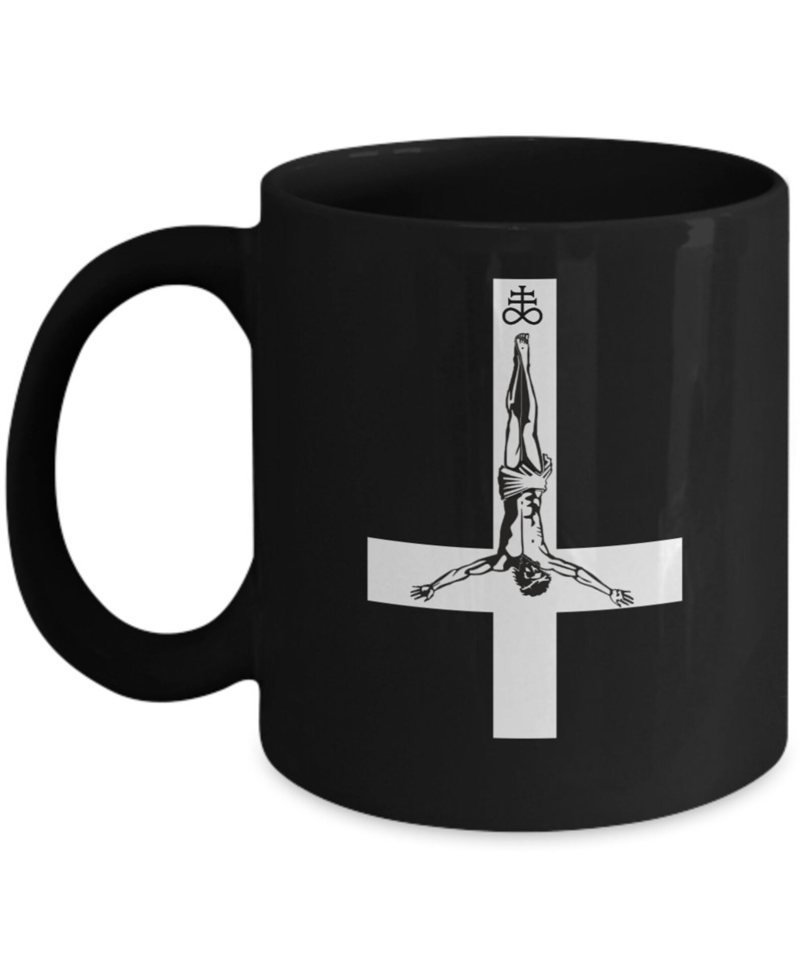 Satanism Occult Coffee Mug Satanic Inverted Crucifixion | Etsy
