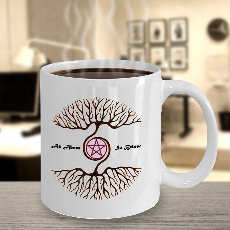 Wicca Pagan Coffee Mug - as Above so Below - Occult Paganism - Alchemy ...