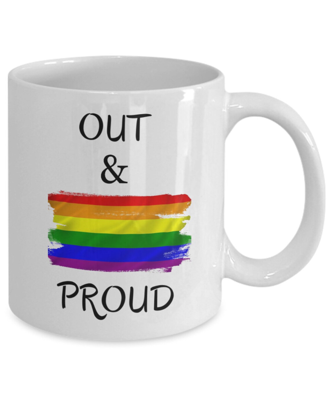 Out and Proud Coming Out Gay Gifts LGBT Pride Parade Mug | Etsy