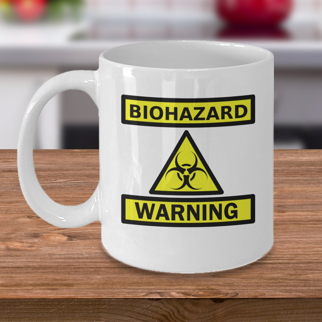 Toxic Biological Hazard Symbol Coffee Mug - Biohazard Warning - Funny ...