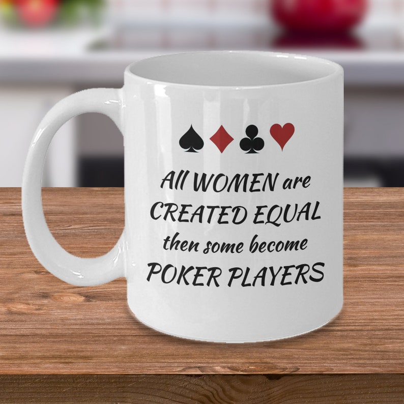 Poker Themed Coffee Mug - Funny Female Poker Player Gift - Women Poker ...