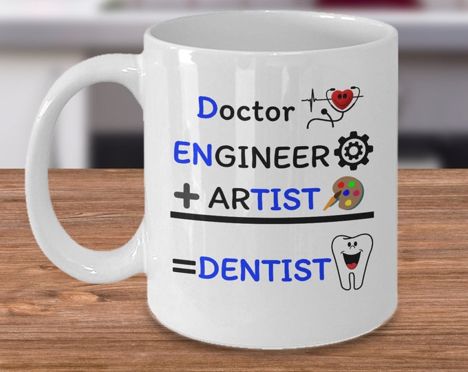 Dentist Coffee Mug Gift the Finest Dentist Making People - Etsy