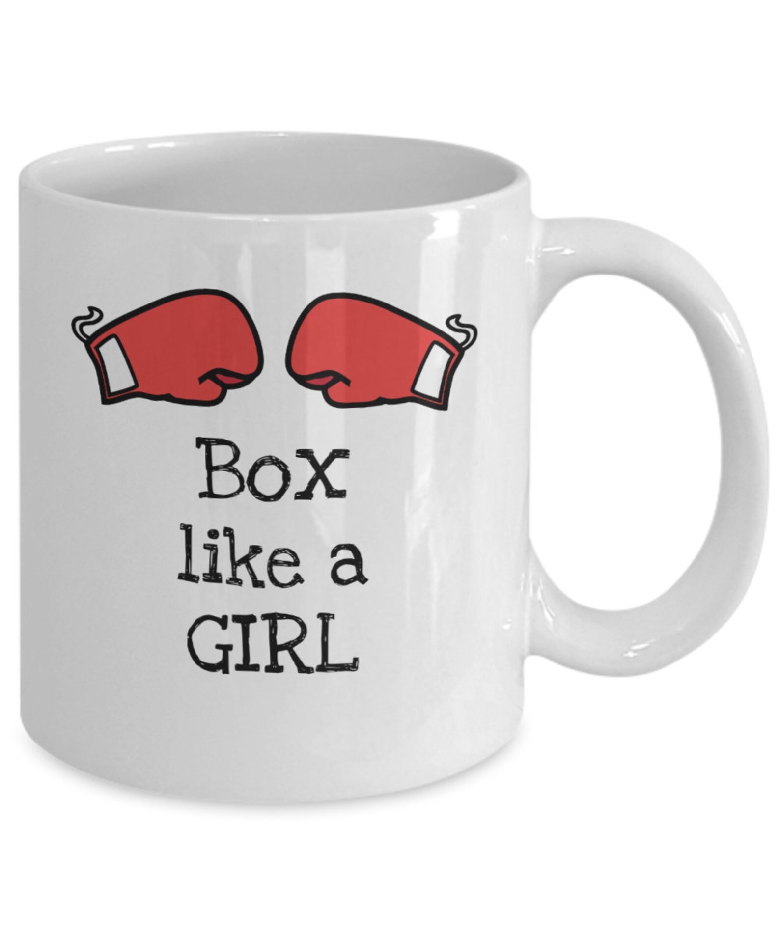 Boxing Gloves Themed Mug Gift - Female Box Lover Gift - Box Like a Girl ...
