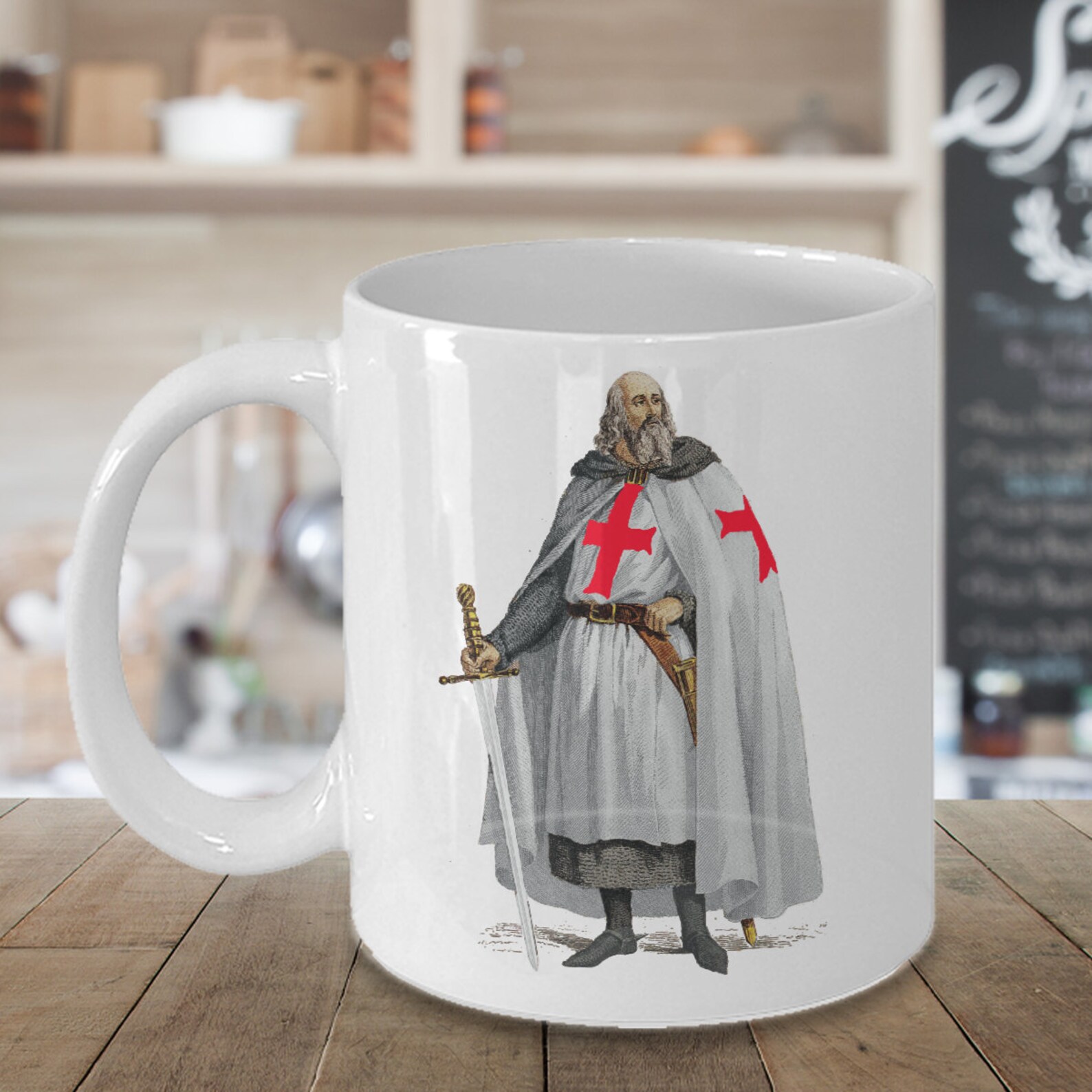 Knights Templar Coffee Mug - Jacques De Molay - Masonic Gifts - Temple ...