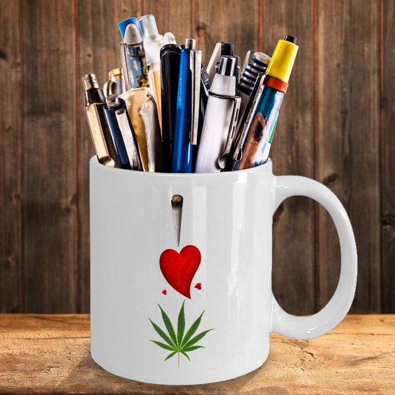 Weed Coffee Mug I Love Ganja Marijuana 420 Tea Cup Pot - Etsy