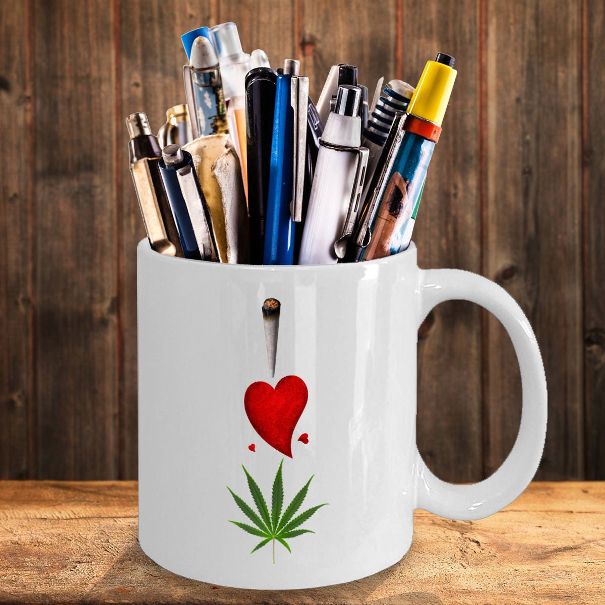 Weed Coffee Mug I Love Ganja Marijuana 420 Tea Cup Pot - Etsy