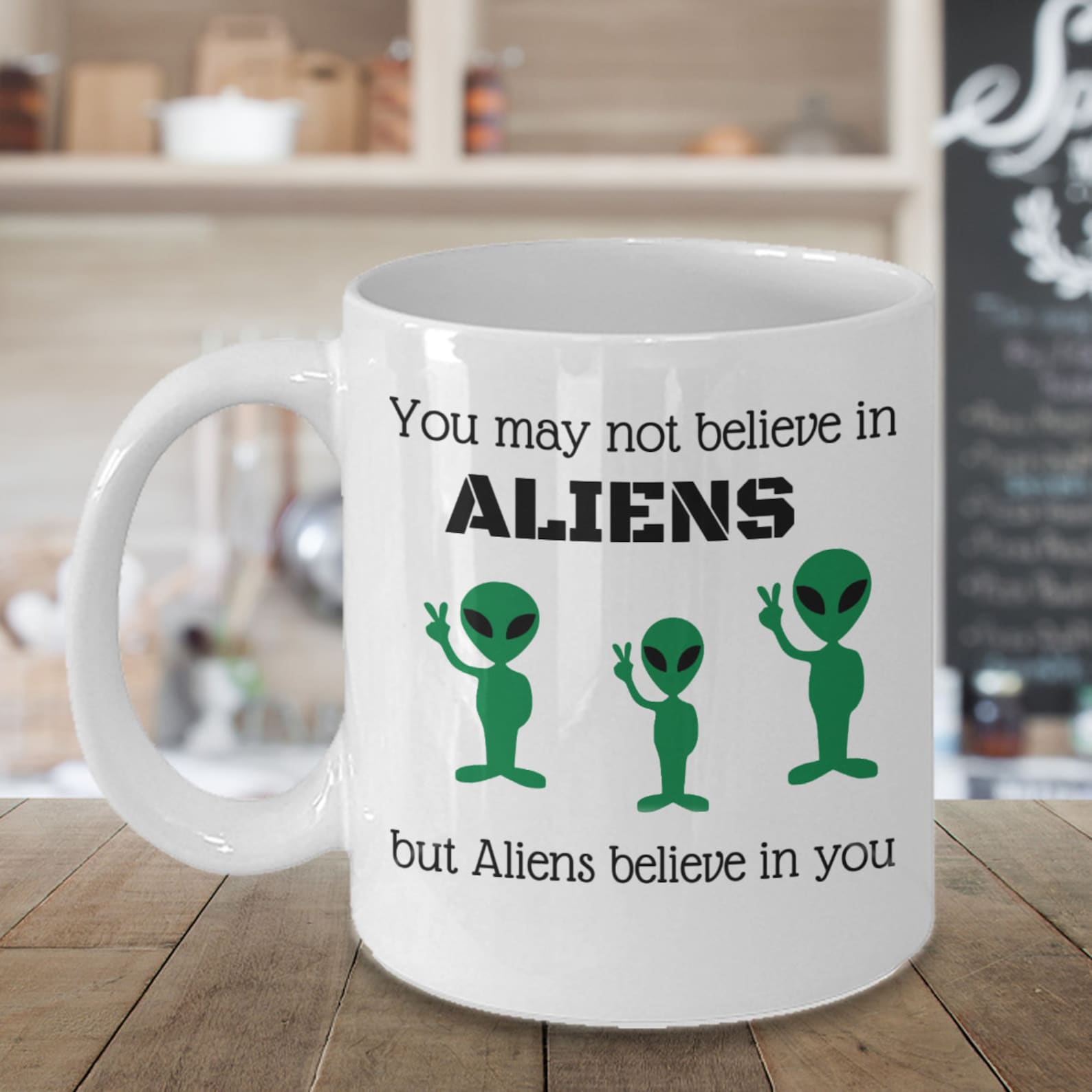 UFO Mug Funny Alien Coffee Mug Aliens but Aliens Believe - Etsy