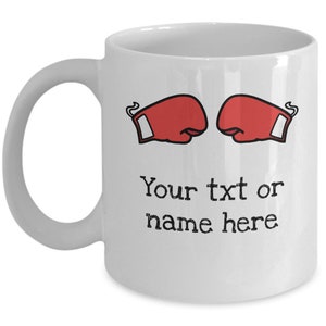 Custom Boxing Gloves Themed Mug - Personalized Boxer Gift for Boyfriend ...