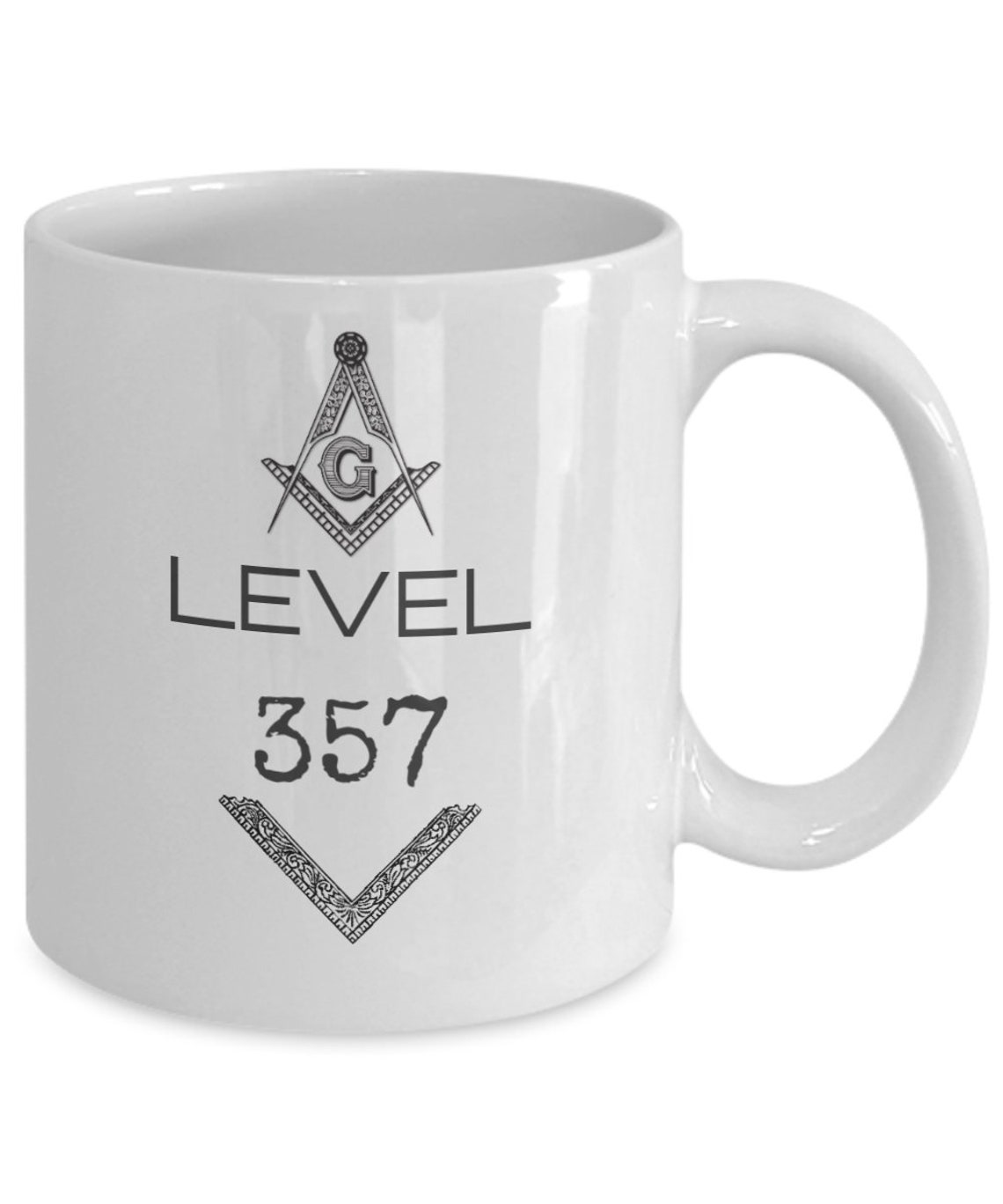 Freemason coffee mug Masonic Level 357 symbol square and | Etsy