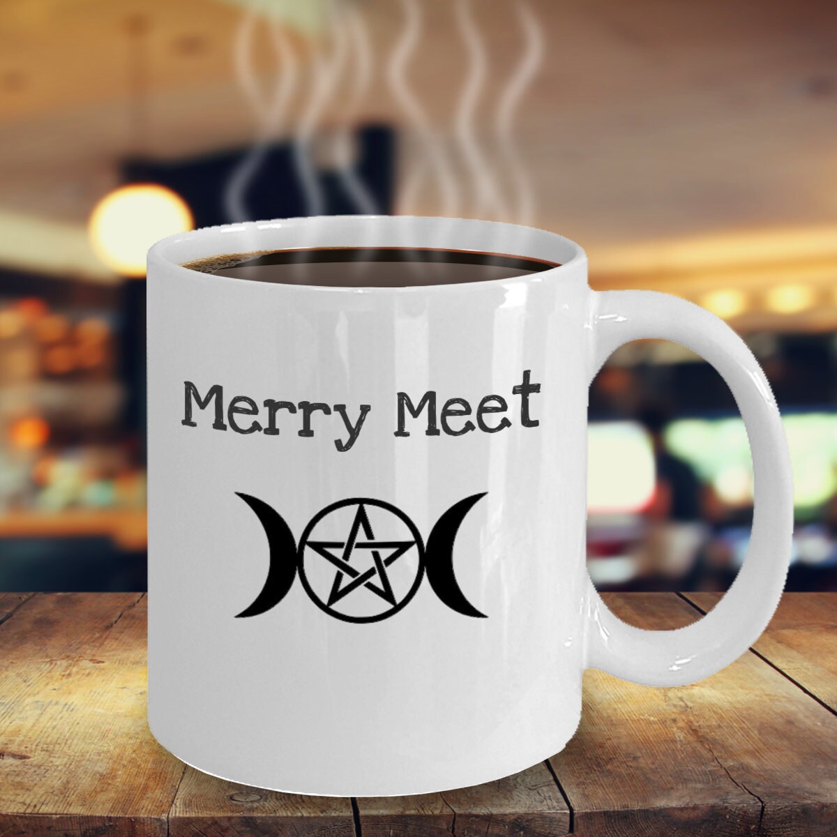 Merry Meet Pentagram Triple Moon Pagan Goddess Symbol Wicca | Etsy