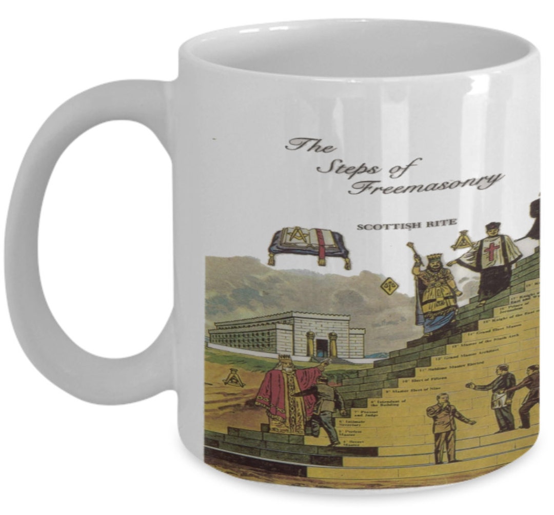 Freemason Coffee Mug - Steps of Freemasonry Cup - Scottish York Rite ...