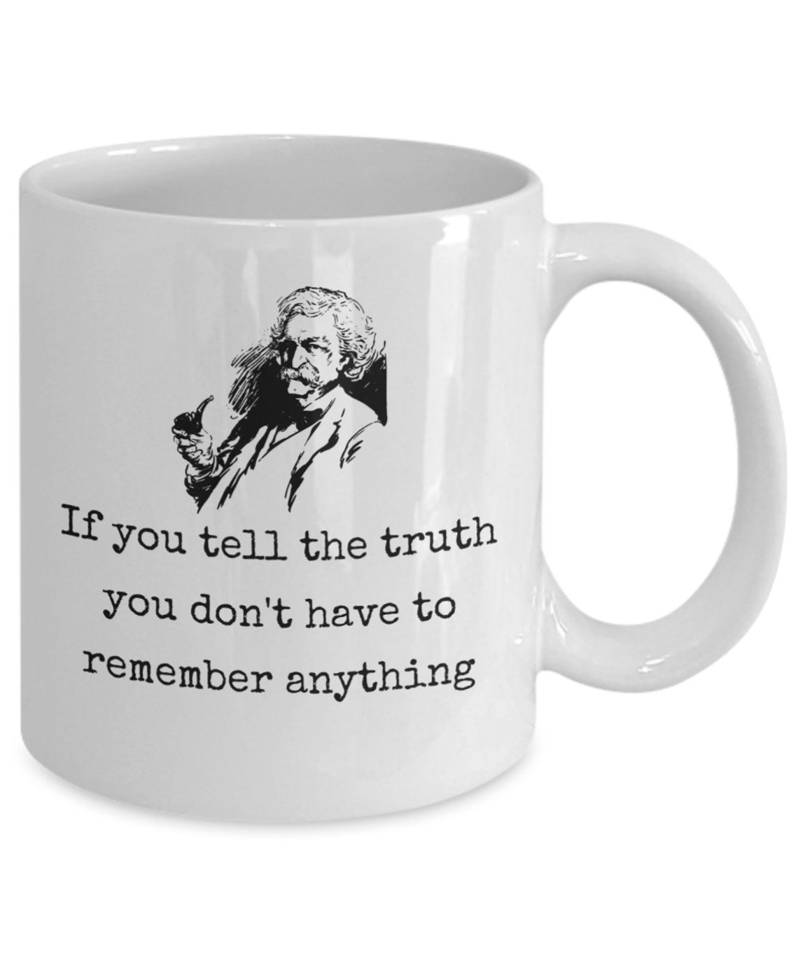 Book Lover Coffee Mug If You Tell the Truth Mark Twain | Etsy